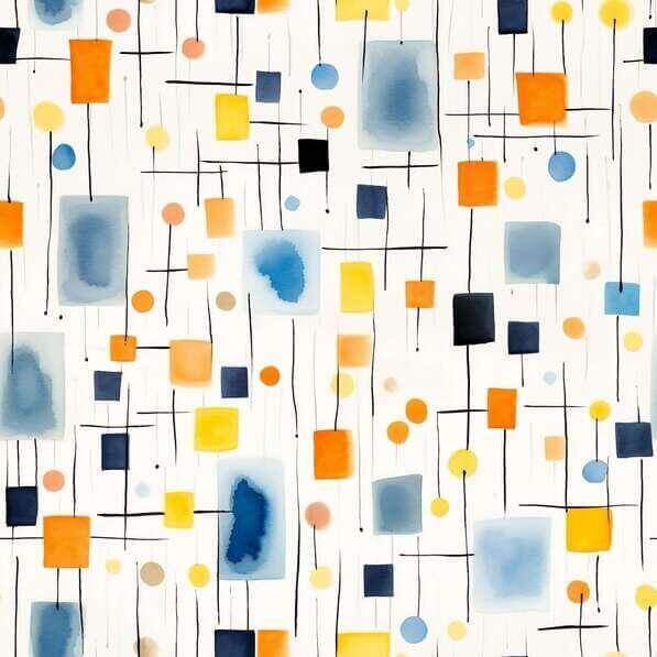 Download Abstract Bright Orange, Blue, and Yellow Seamless Pattern ...