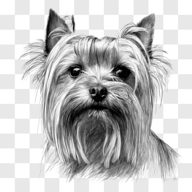 Download Expressive Yorkshire Terrier Dog Drawing Sketches Online ...