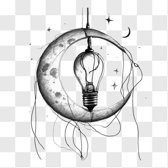 Download Black and White Drawing of the Moon with Spots Sketches Online ...