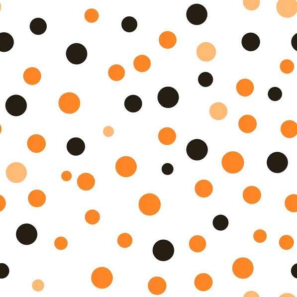Download Orange and Black Polka Dot Pattern on White Background ...