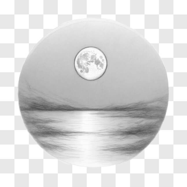 Download Full Moon over Water Illustration Sketches Online - Creative ...