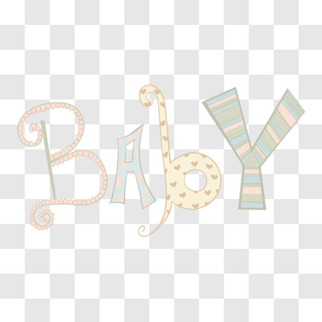 Download Colorful 'Baby' Word Clip Art in Different Fonts PNGs Online ...