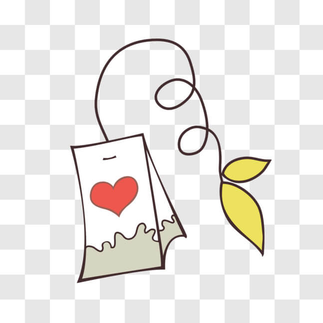 Download Assorted Tea Bags with Heart-shaped Design PNGs Online ...