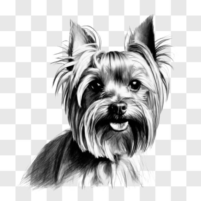Download Smiling Yorkshire Terrier Dog Drawing Sketches Online ...