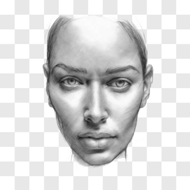 Download Black and White Graphite Drawing of Woman's Face Sketches ...