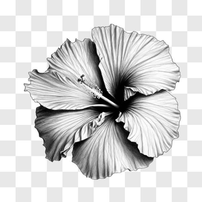 Download Hibiscus Flower Drawing at National Museum of Hawaiian History ...