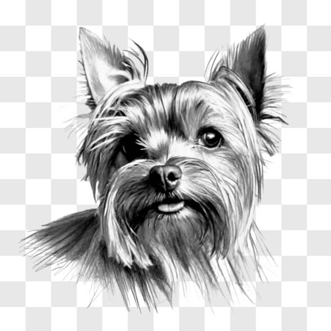 Download Happy Yorkshire Terrier Dog Drawing Sketches Online - Creative ...