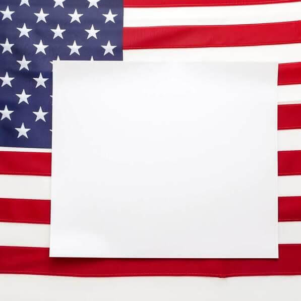 Download American Flag with Blank Paper Backgrounds Online - Creative ...