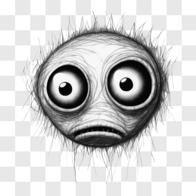 Download Alien Face Drawing in Black and White Sketches Online ...