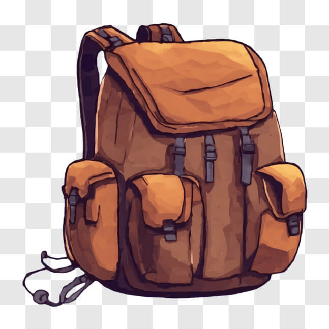 Download Orange Backpack on Black Background Cartoons Online - Creative ...