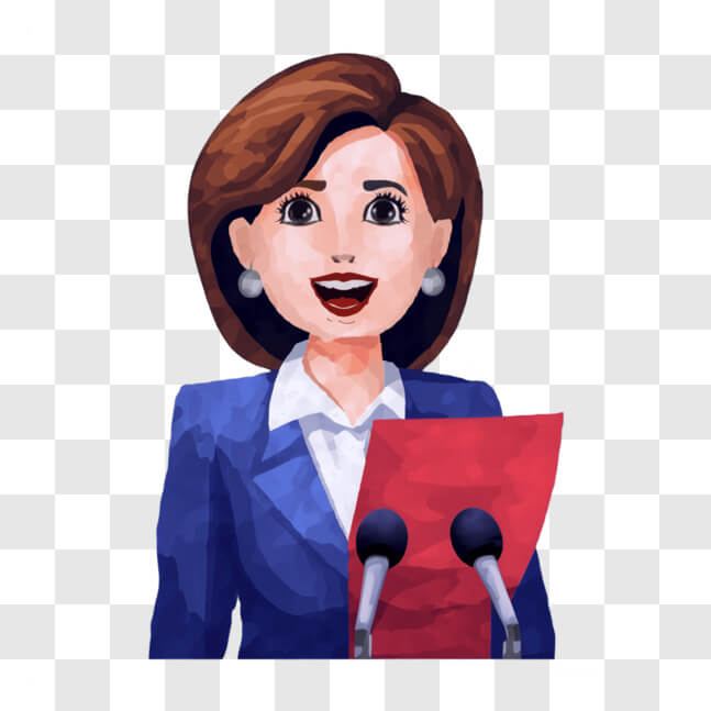 Download Cartoon Woman Speaking into a Microphone Cartoons Online ...