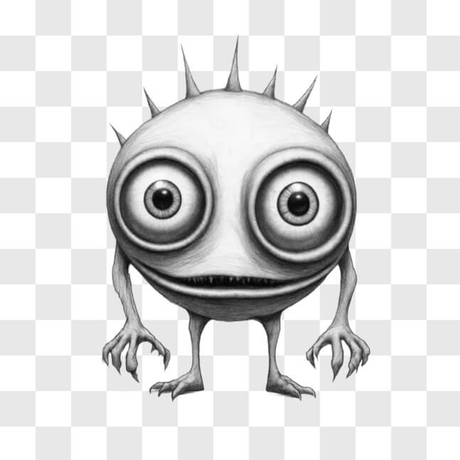 Download Mysterious Alien Creature Drawing Sketches Online - Creative ...