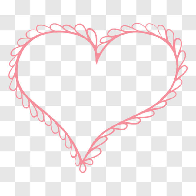 Download Pink Heart Shaped Clipart with Border PNGs Online - Creative ...