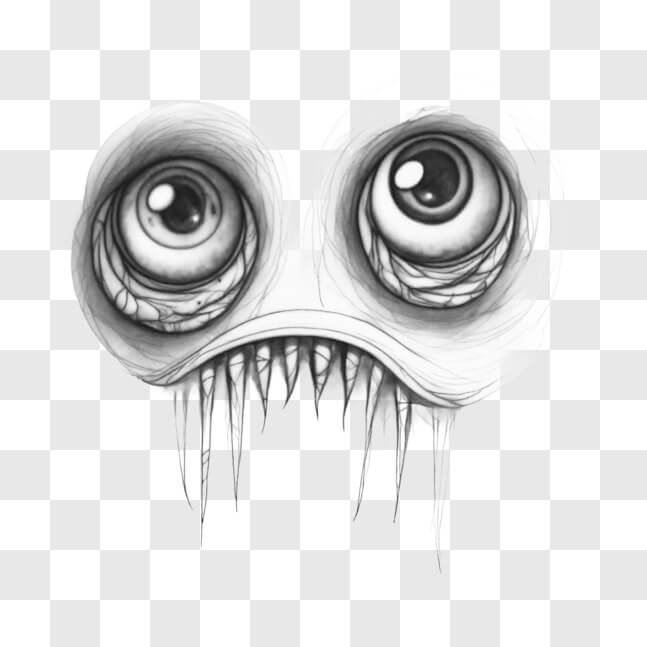 Download Creepy Face Illustration Sketches Online - Creative Fabrica