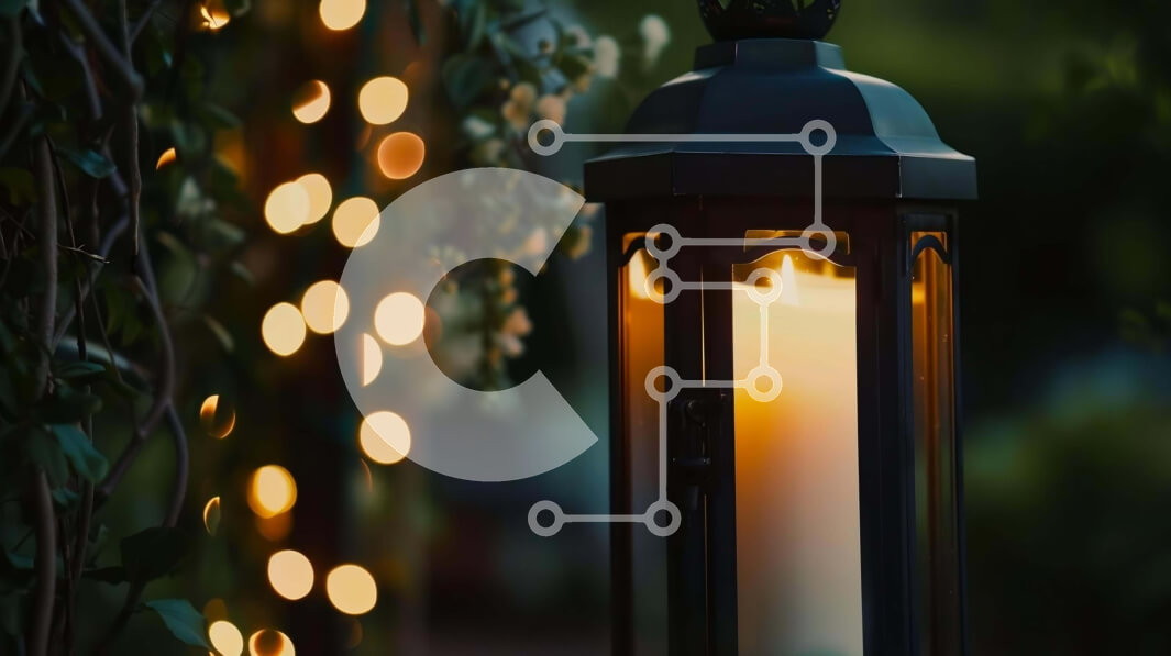 Elegant Lantern Illuminated in the Evening Ambiance stock photo ...