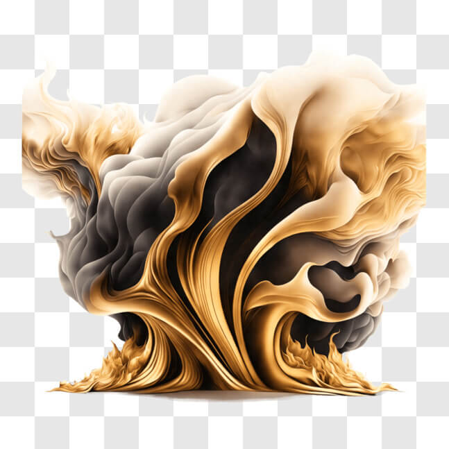 Download Abstract White and Gold Smoke on Black Background PNGs Online ...