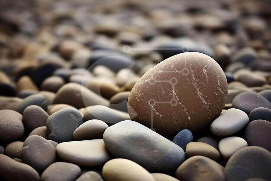 Significant Brown Stone in Natural Setting stock photo | Creative Fabrica