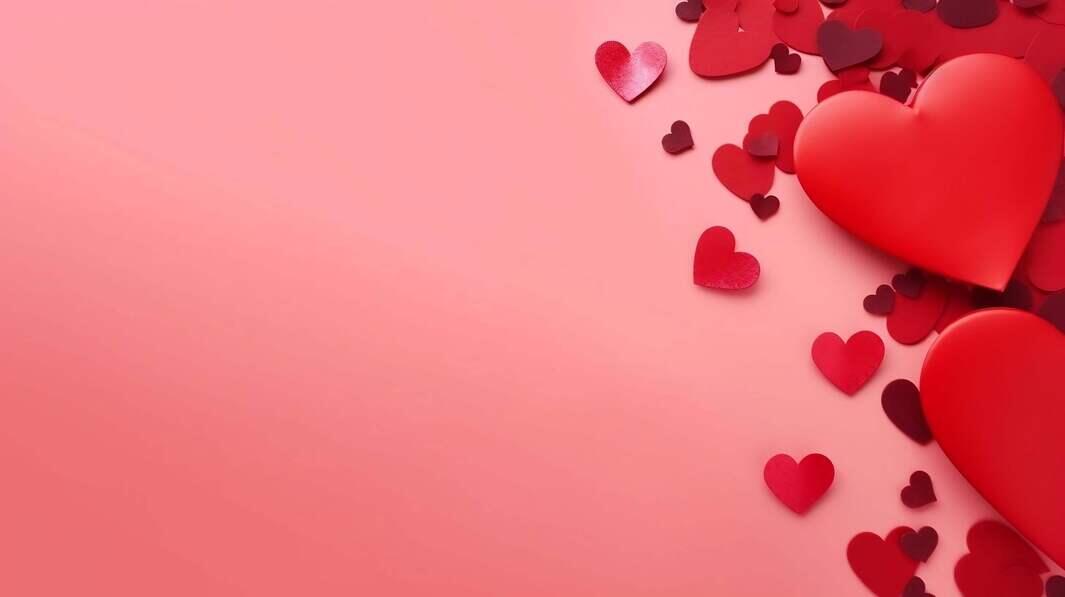 Descarga Fondo rosa romántico con corazones rojos Fondos En Línea ...