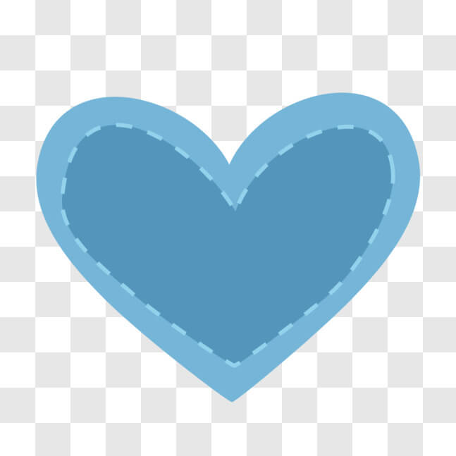 Download Blue Heart Icon for Love and Friendship on White Background ...