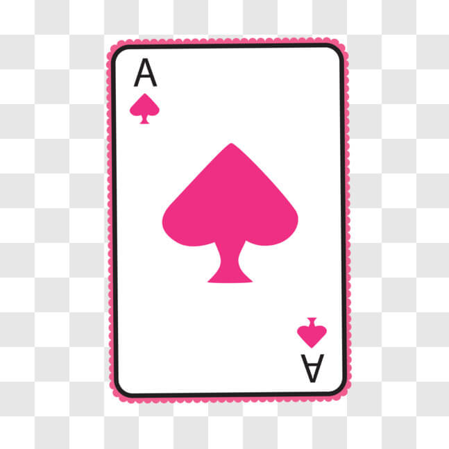 Download Pink Ace of Spades Playing Card PNGs Online - Creative Fabrica