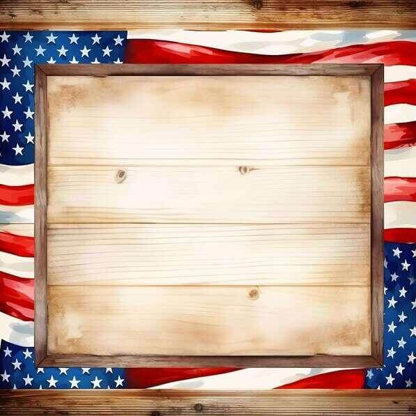 Download American Flag Wooden Frame Stock Photo for 4th of July ...