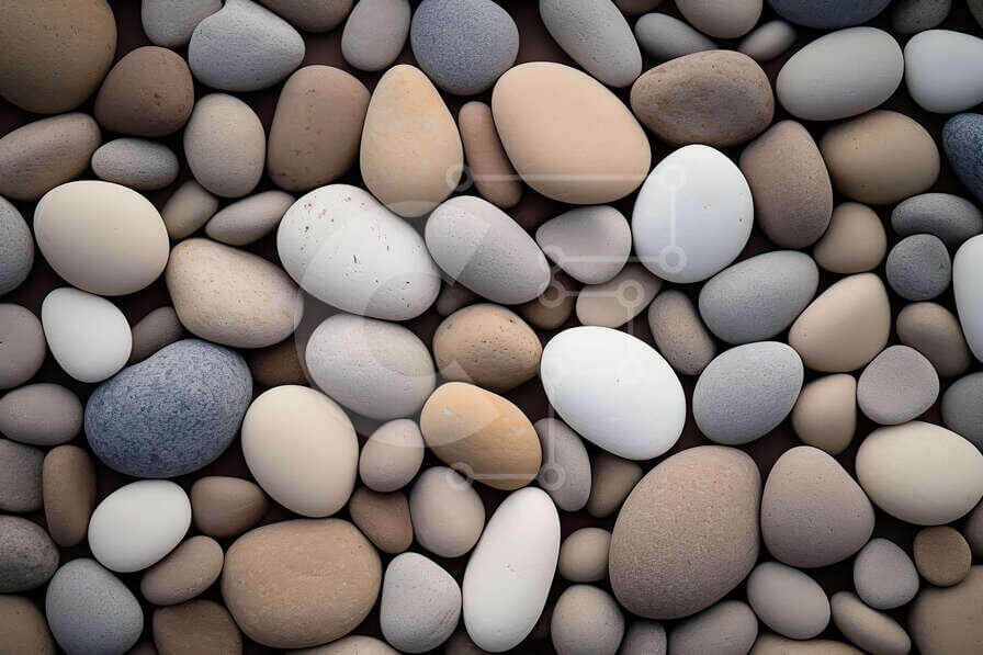 Assorted Pebbles Arranged in an Attractive Pattern stock photo ...