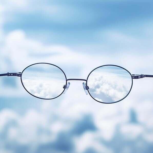 Download Suspended Eyeglasses Reflecting in the Sky Backgrounds Online ...