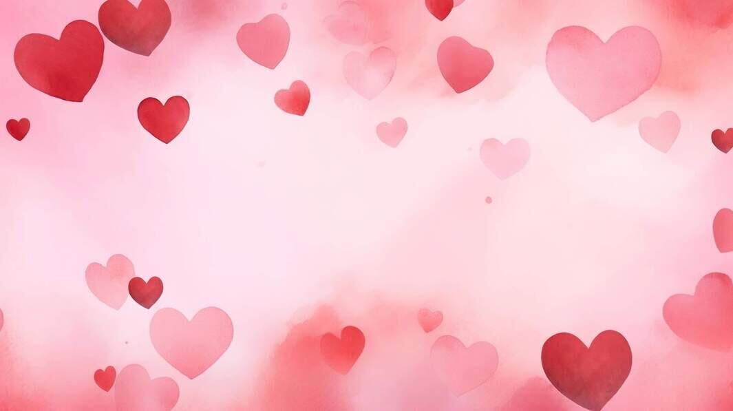 Descarga Fondo rosa con corazones rojos flotando en el aire Fondos En ...