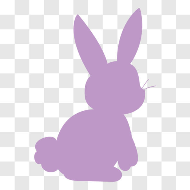 Download Purple Easter Bunny Silhouette for Holiday Designs PNGs Online ...