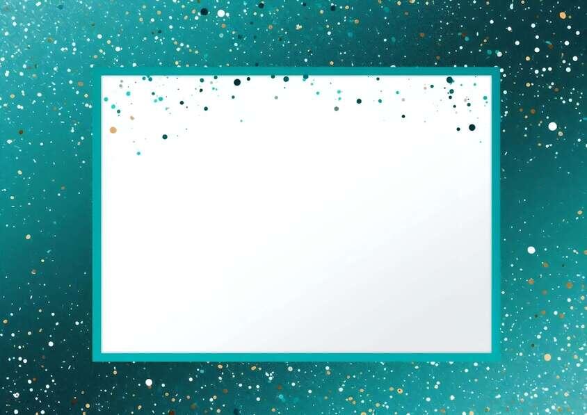 Download Teal Background with White Frame and Gold Sprinkles ...