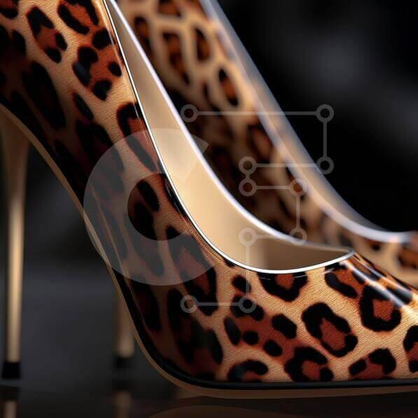 Stylish Leopard Print High-Heeled Shoes stock photo | Creative Fabrica