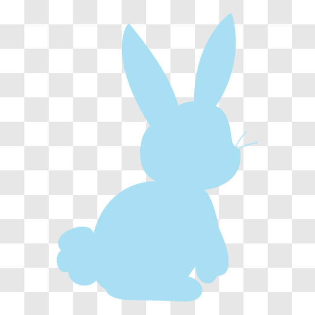 Download Blue Easter Bunny Silhouette PNGs Online - Creative Fabrica