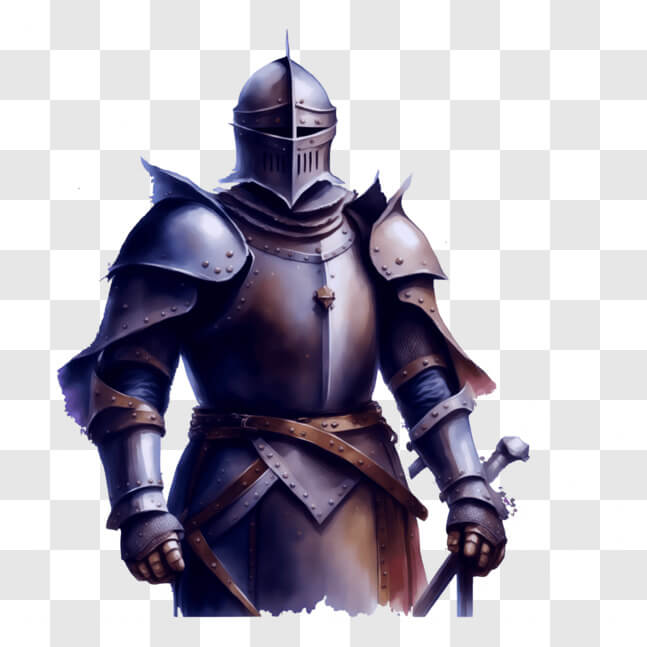 Download Medieval Knight in Full Armor with Two Swords PNGs Online ...