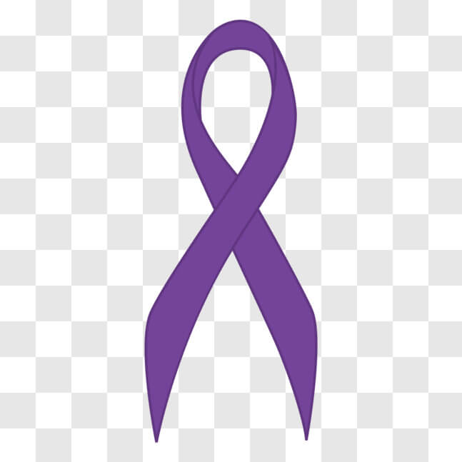 Download Purple Cancer Awareness Ribbon on Black Background PNGs Online ...