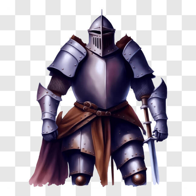 Download Medieval Knight in Armor with Two Swords PNGs Online ...