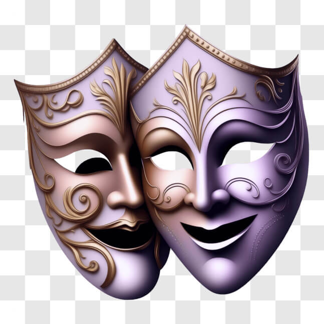Download Smiling Masquerade Masks in Theatre or Performing Arts PNGs ...