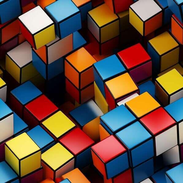 Download Colorful Abstract Cubes Arrangement Patterns Online - Creative Fabrica