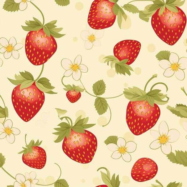 Download Strawberry Pattern on Yellow Background Patterns Online ...