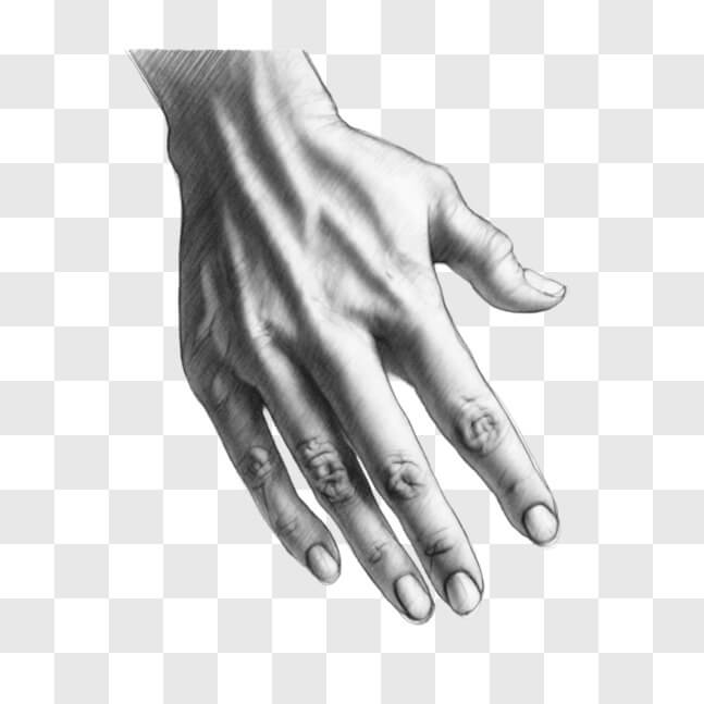 Download Black and White Drawing of Human Hand Sketches Online ...