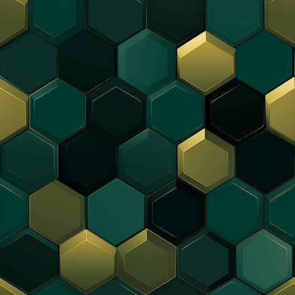 Download Green and Gold Hexagonal Abstract Background Patterns Online ...