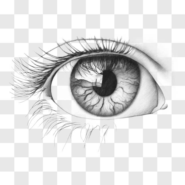 Download Detailed pencil drawing of a single eye with teardrop Sketches ...