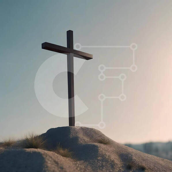 Sunlit Cross Symbolizing Triumph and Resurrection stock photo ...