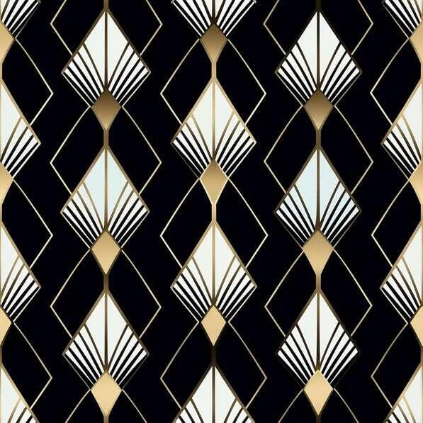 Download Black and White Geometric Pattern with Gold Accents Patterns ...