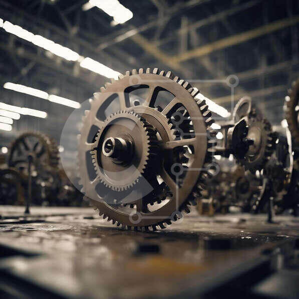 Industrial Gears and Gearboxes in Manufacturing stock photo | Creative ...