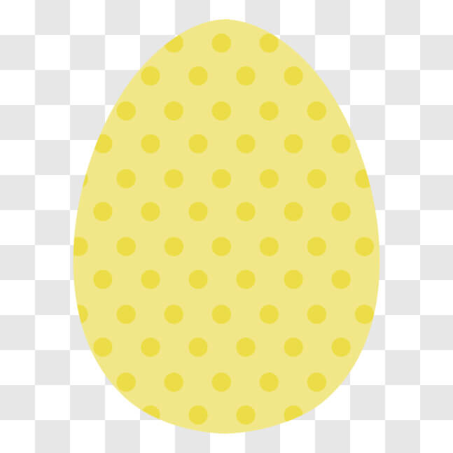 Download Yellow Easter Egg with Polka Dots Clip Art PNGs Online ...