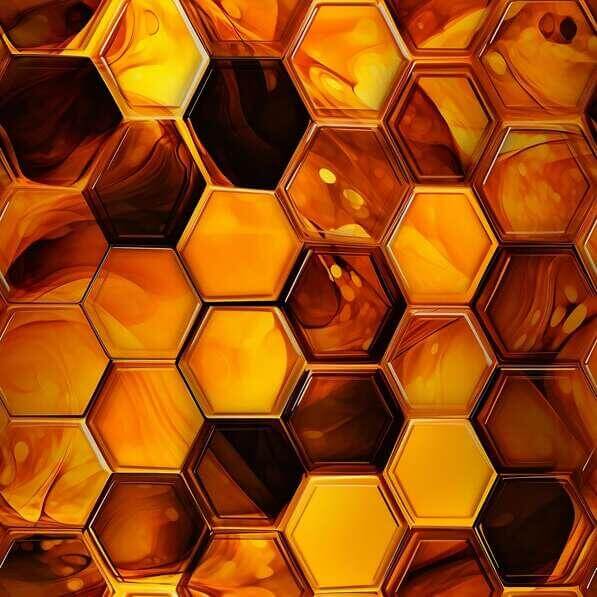 Download Honeycomb Pattern in Orange and Brown Hexagons Patterns Online ...