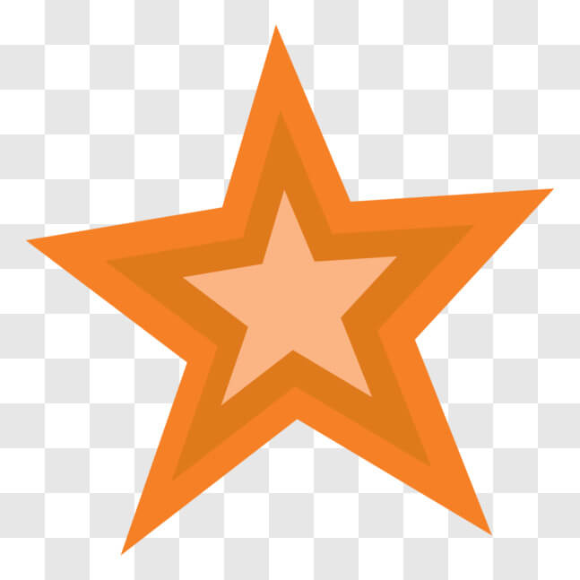 Download Orange Star on White Background PNGs Online - Creative Fabrica
