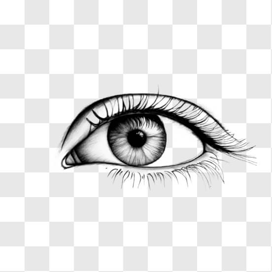 Download Black and White Pencil Drawing of an Eye Sketches Online ...