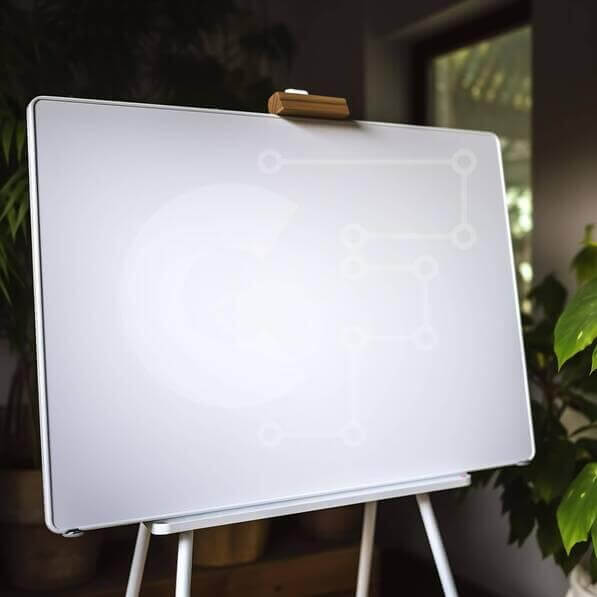 Versatile White Board on Easel for Home or Office Use stock photo ...