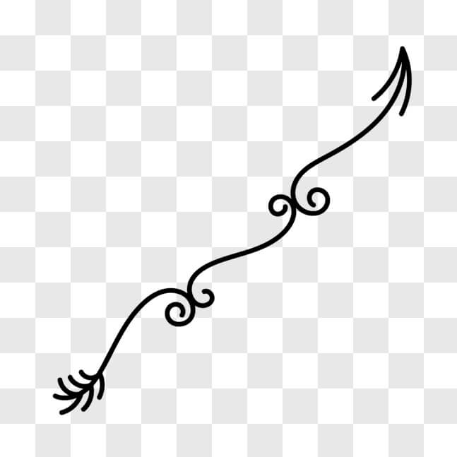 Download Curvy line arrow drawing on white background PNGs Online ...